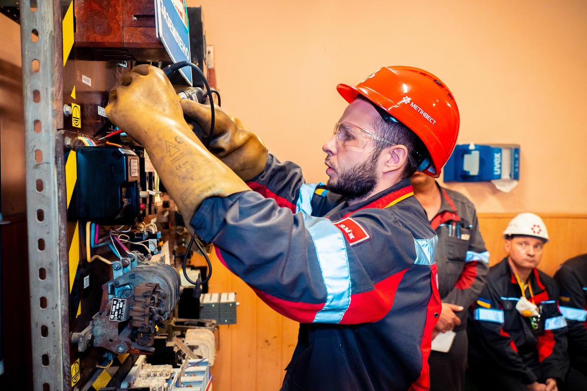 The skills of safe work with electrical installations were practised at ...